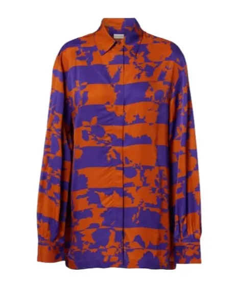 Dries Van Noten Printed Satin Shirt