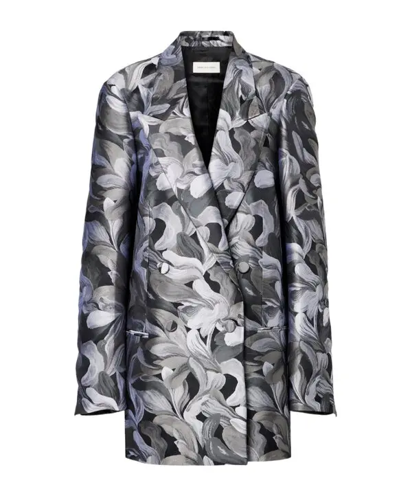Dries Van Noten Double-breasted Jacquard Blazer
