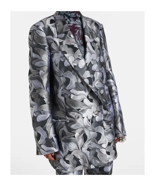 Dries Van Noten Double-breasted Jacquard Blazer
