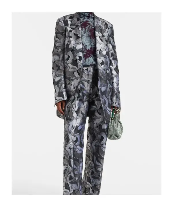 Dries Van Noten Double-breasted Jacquard Blazer