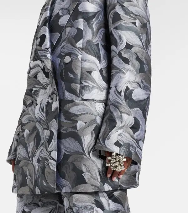 Dries Van Noten Double-breasted Jacquard Blazer
