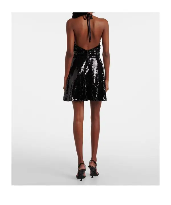Dolce & Gabbana Sequined Halterneck Minidress