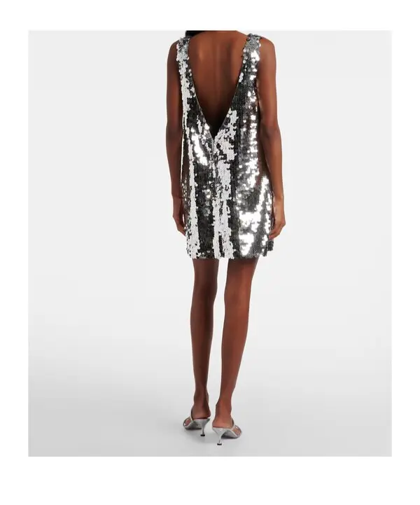 Dolce & Gabbana Sequined Open-back Minidress