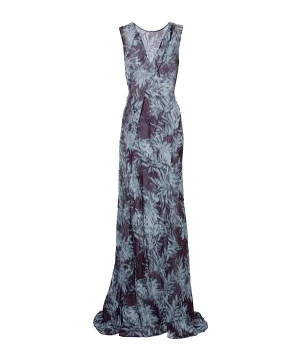 Dries Van Noten Printed Chiffon Gown