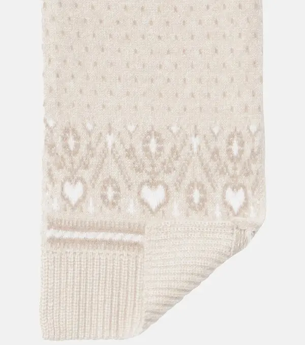 Khaite Lucerne Fair Isle Cashmere Scarf