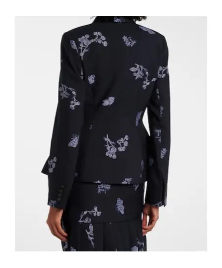 Erdem Wool And Cotton Jacquard Blazer