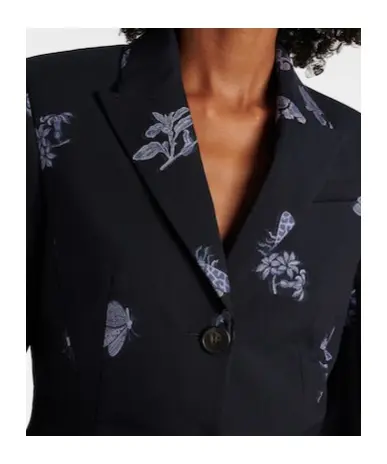 Erdem Wool And Cotton Jacquard Blazer