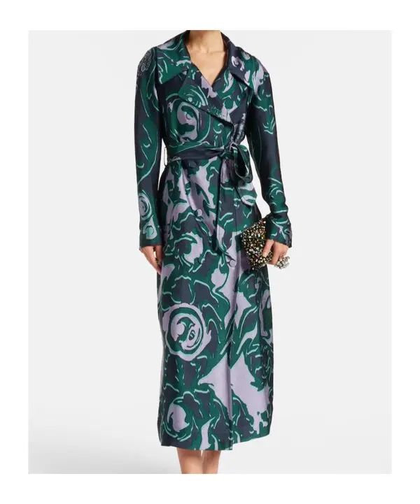 Dries Van Noten Printed Trench Coat