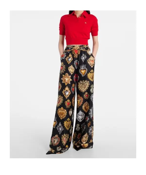 Dolce & Gabbana Knitted Cashmere And Silk Polo Shirt