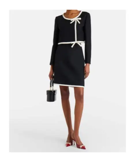 Valentino Garavani Crepe Couture Bow-detail Cropped Jacket