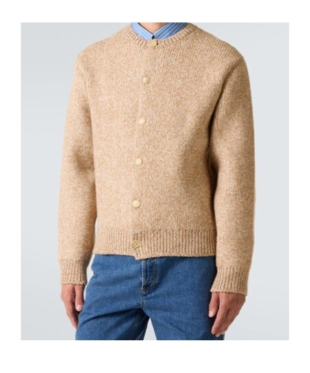 Auralee Wool And Alpaca-blend Double-faced Cardigan