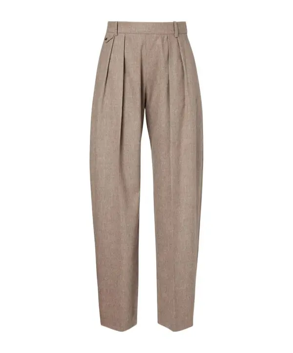 Khaite Dugan Wool-blend Tapered Pants