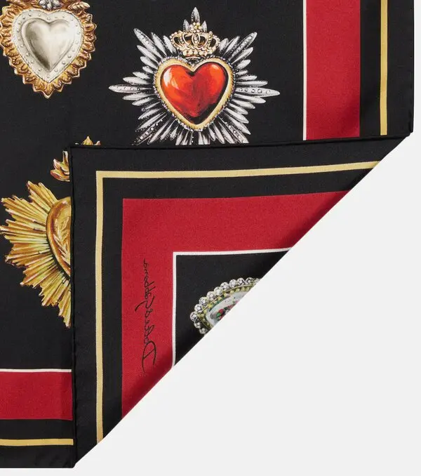 Dolce & Gabbana Printed Silk Twill Scarf