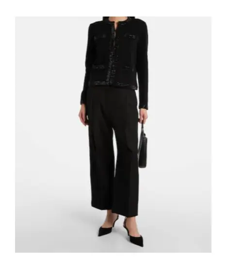 Tory Burch Embellished Wool-blend Cardigan