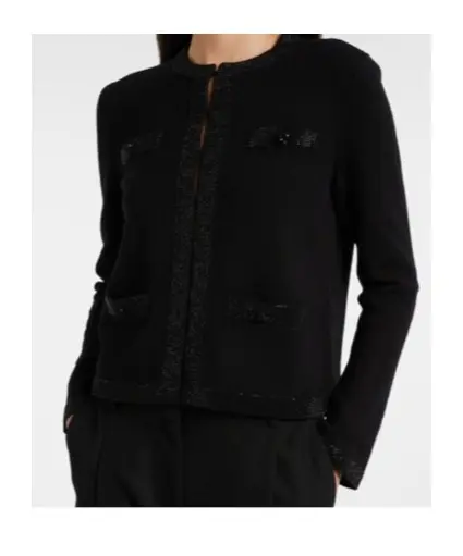 Tory Burch Embellished Wool-blend Cardigan
