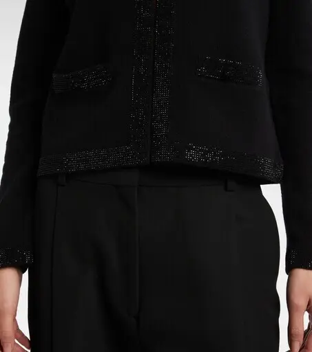 Tory Burch Embellished Wool-blend Cardigan