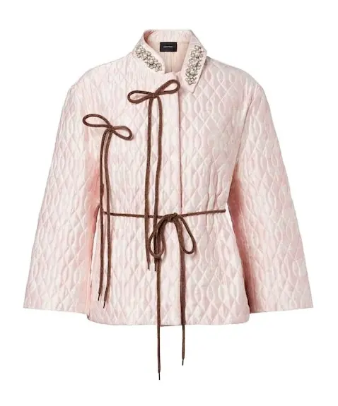 Simone Rocha Embellished Quilted Jacket - Pink