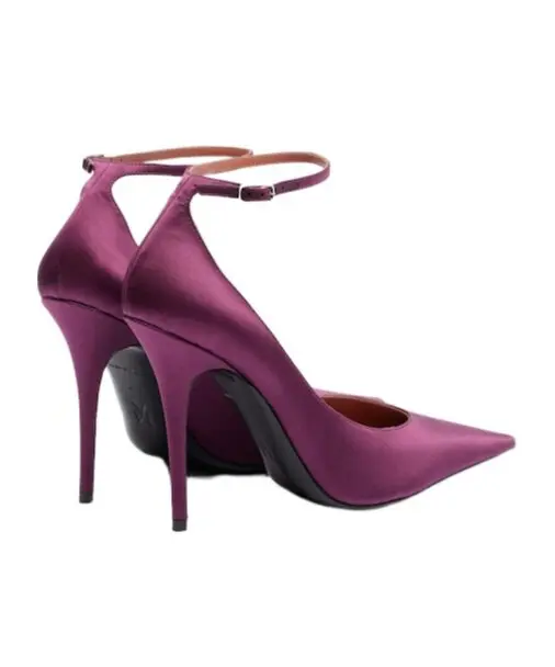Amina Muaddi Purple High Heels
