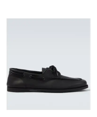 John Lobb Foil Leather Boat Shoes