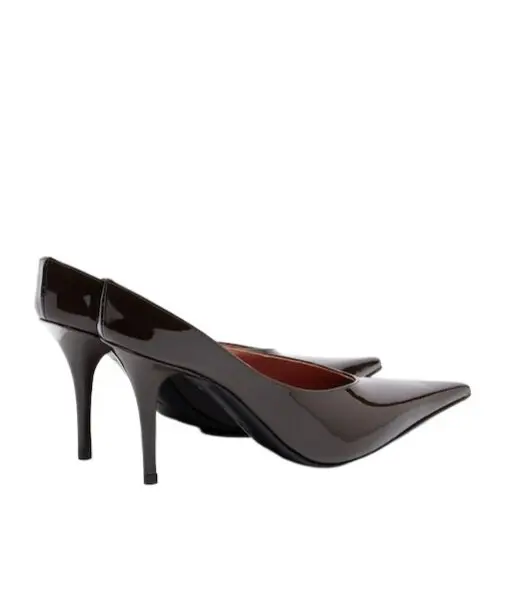 Amina Muaddi Patent Leather Pumps - Black