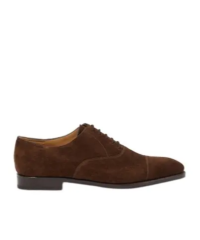 John Lobb City Ii Suede Derby Shoes - Brown