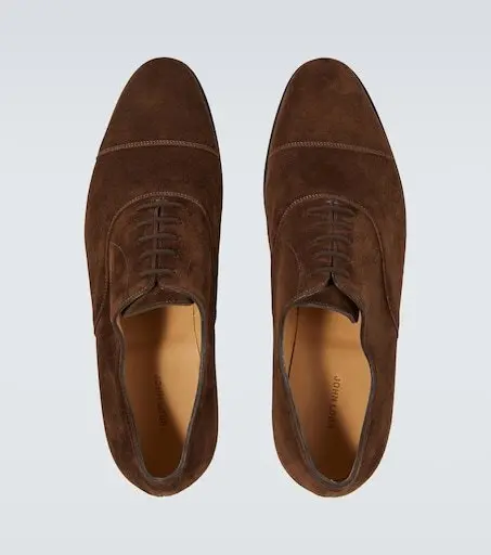 John Lobb City Ii Suede Derby Shoes