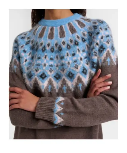 Staud Zane Fair Isle Wool-blend Sweater