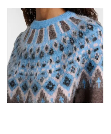Staud Zane Fair Isle Wool-blend Sweater