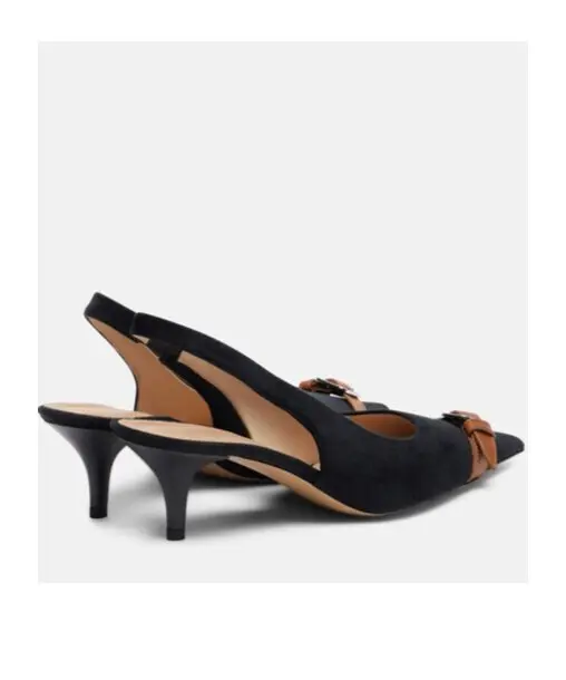 J.W.ANDERSON Leather-trimmed Velvet Slingback Pumps