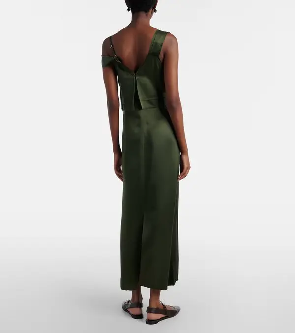 TOTEME Deconstructed Satin Slip Dress