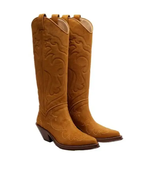 Gabriela Hearst Capitana Suede Cowboy Boots - Brown