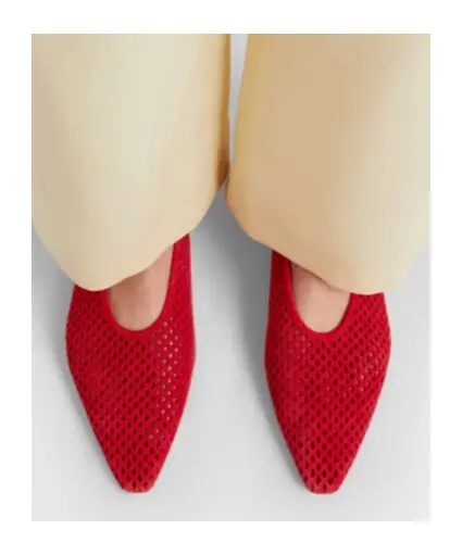 JIL SANDER Perforated Suede Ballet Flats