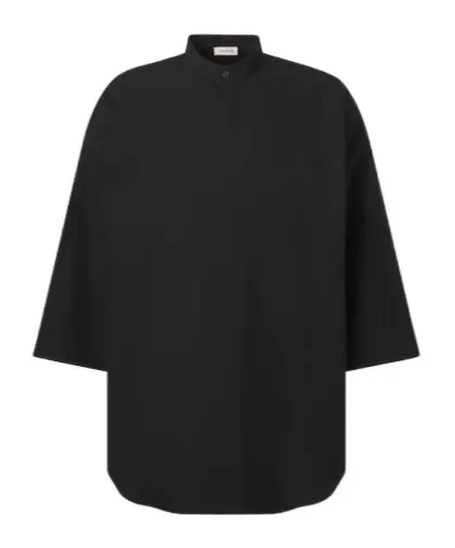 Fear Of God Oversized Cotton And Wool Shirt - Black