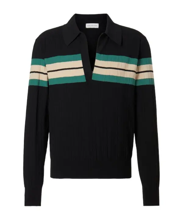 Dries Van Noten Striped Polo Sweater