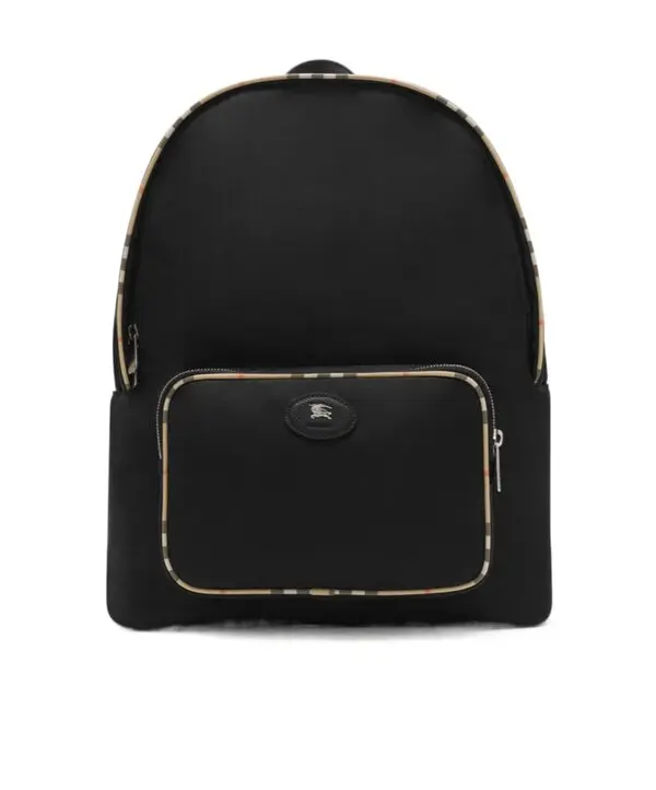 Burberry Trimmed Zip Backpack - Black
