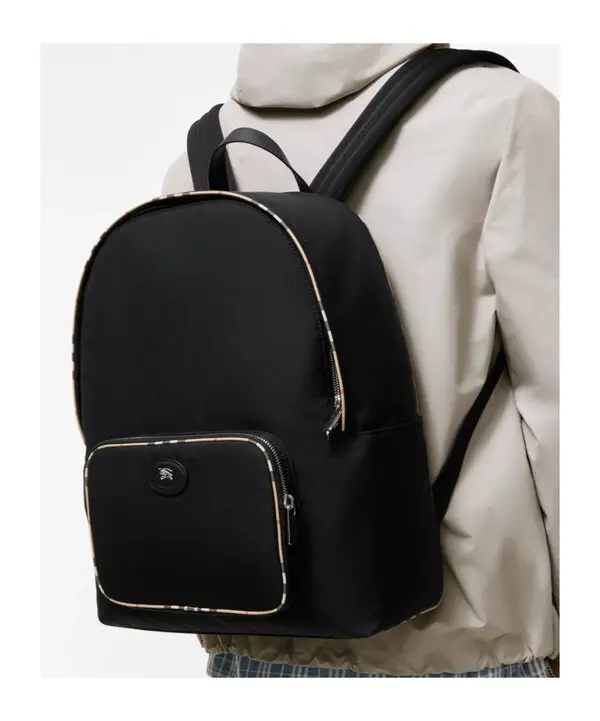 Burberry Trimmed Zip Backpack