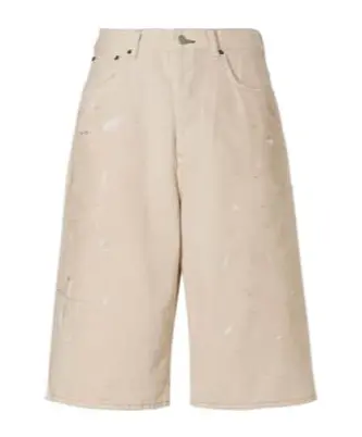 Acne Studios Distressed Cotton Bermuda Shorts
