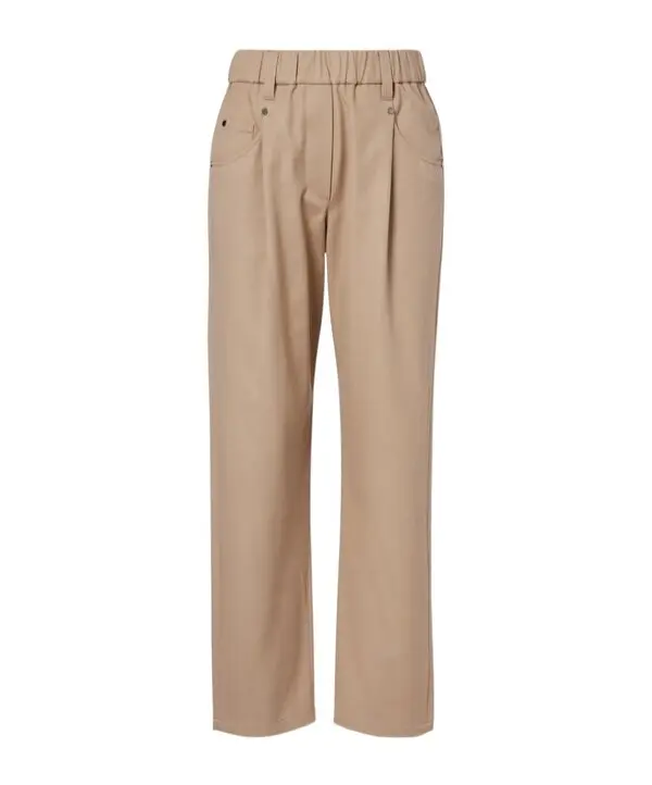 Brunello Cucinelli Cotton-blend Straight Pants - Beige