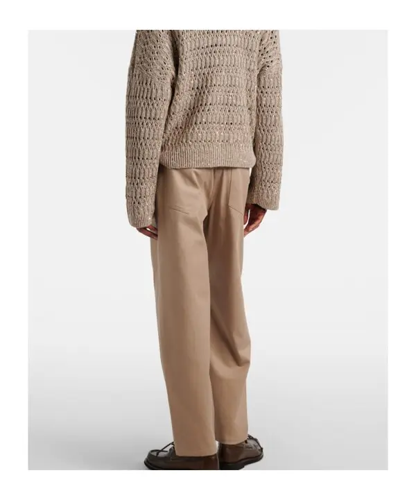 Brunello Cucinelli Cotton-blend Straight Pants