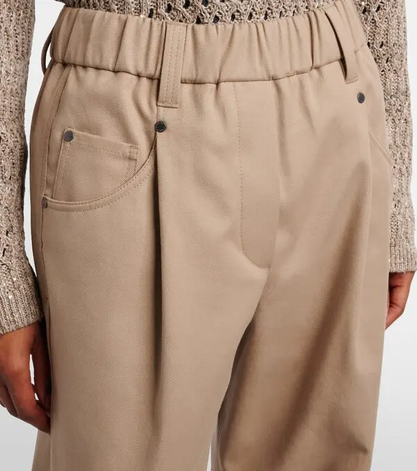 Brunello Cucinelli Cotton-blend Straight Pants