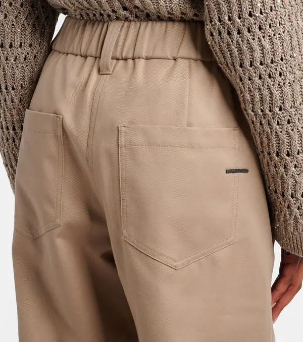 Brunello Cucinelli Cotton-blend Straight Pants