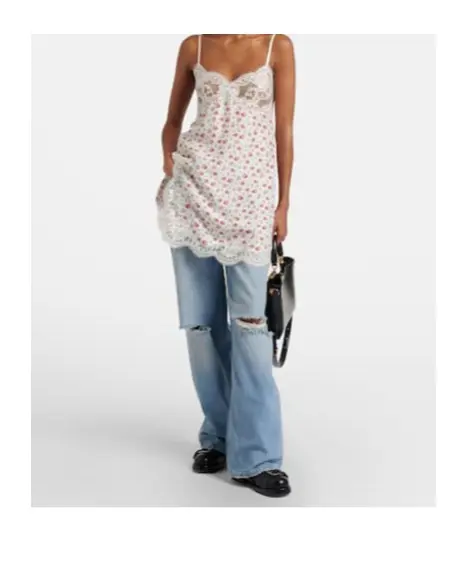 Dolce & Gabbana Distressed Wide-leg Jeans