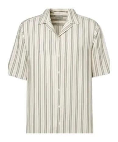 Le Kasha Striped Silk Bowling Shirt