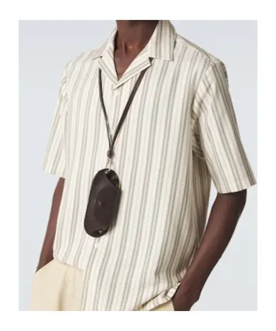 Le Kasha Striped Silk Bowling Shirt