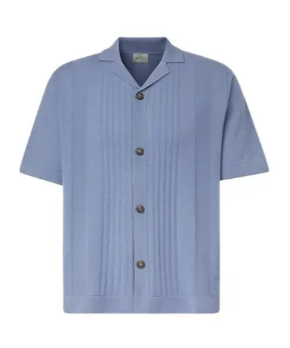 Le Kasha Gerone Knitted Cashmere Polo Shirt - Blue