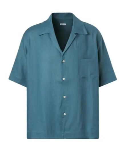 Kiton Linen Bowling Shirt