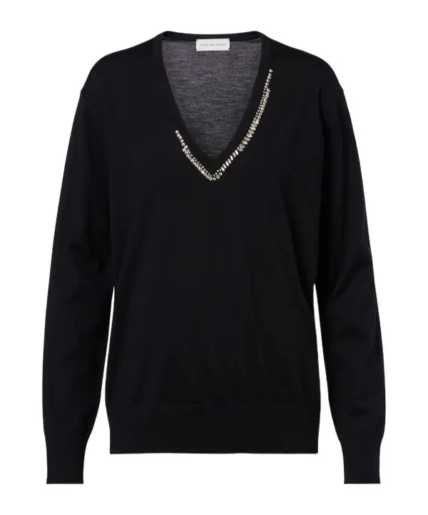 Dries Van Noten Embellished Wool Sweater