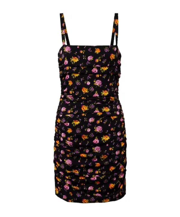Dolce & Gabbana Floral Silk-blend Charmeuse Minidress