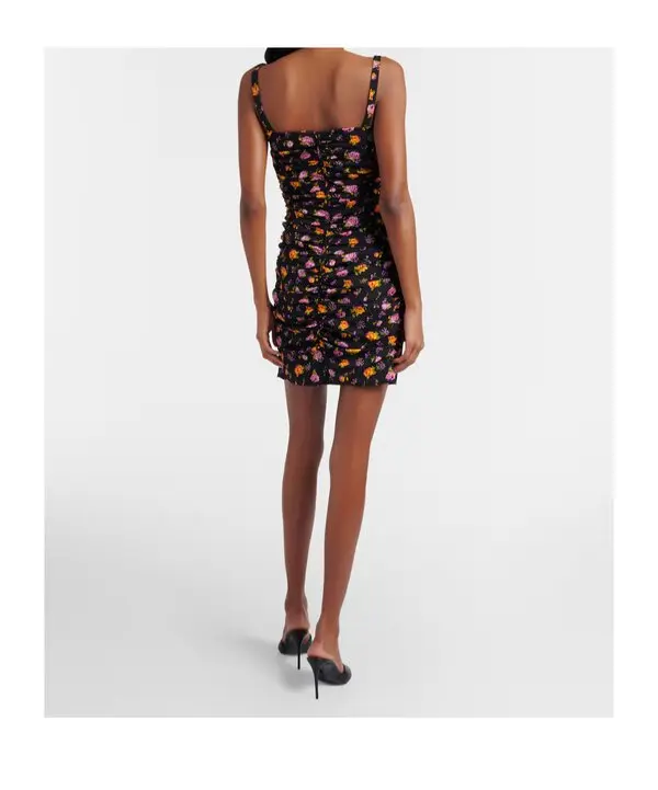 Dolce & Gabbana Floral Silk-blend Charmeuse Minidress