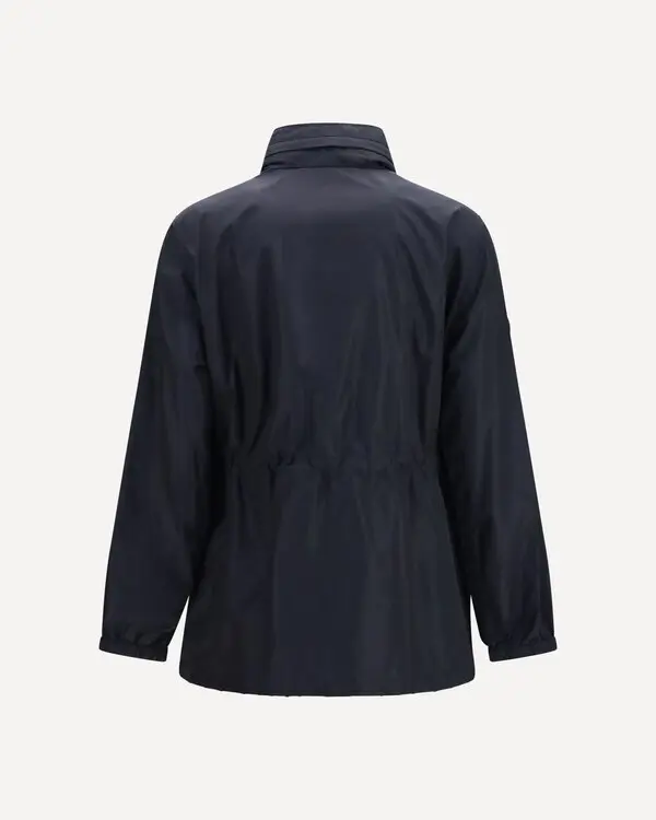 Burberry Short Nylon Parka With Knight Stamp - Navy